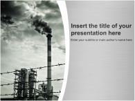 공장과 산업화 대기오염 환경오염 PPT 템플릿 (파워포인트 배경)