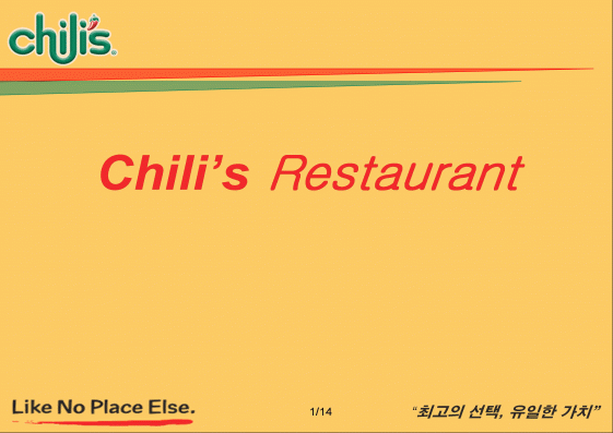 chili’s Restaurant 사례를 통해 살펴 본 마케팅 및 경영 전략의 이해
