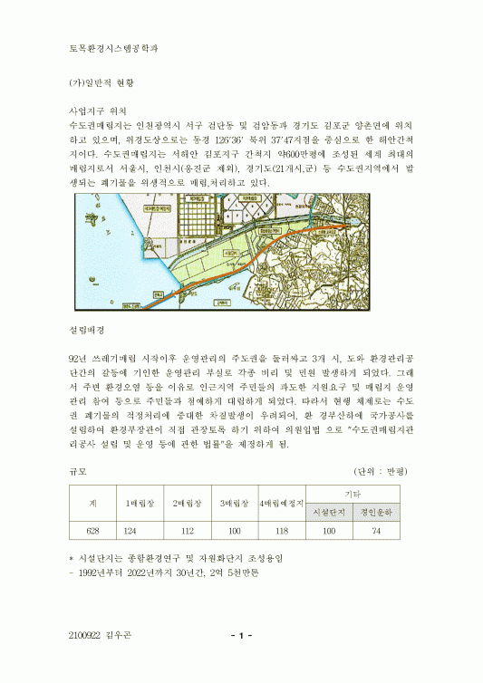 현장답사레포트-수도권매립지