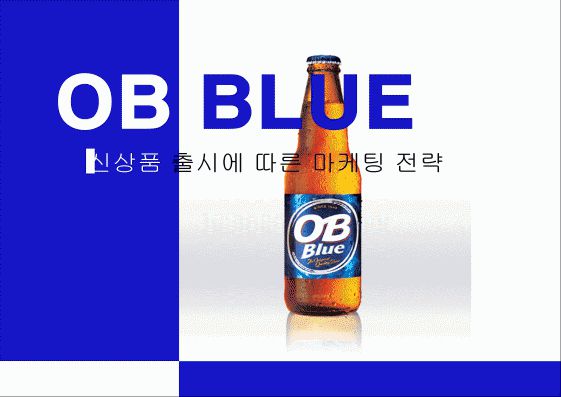 OB Blue의 신상품 출시에 따른 마케팅 전략
