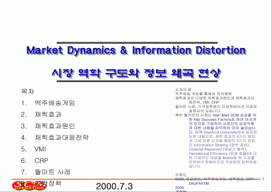 Market Dynamics & Information Distortion