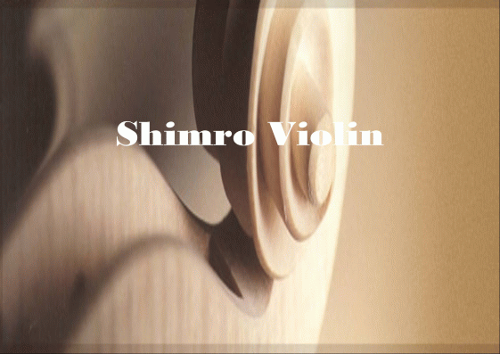 [마케팅] 바이올린 악기시장 분석 - Shimro Violin