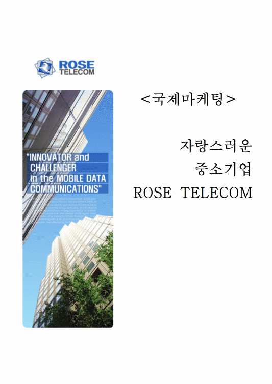 <국제마케팅>자랑스러운 중소기업 ROSE Telecom의 인도시장 장악 마케팅 전략
