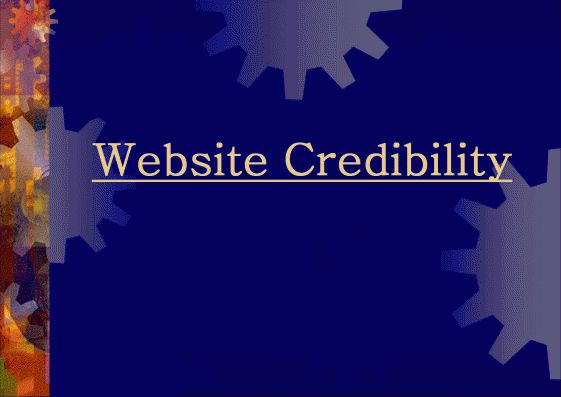 웹신뢰성(Website Credibility) 측정 및 분석