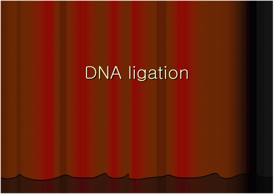 [자연과학] DNA ligation