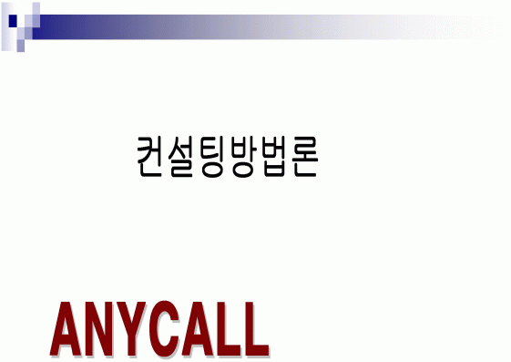 Anycall-컨설팅방법론