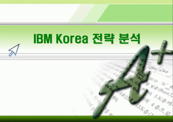 IBM Korea의 마케팅과 전략 분석