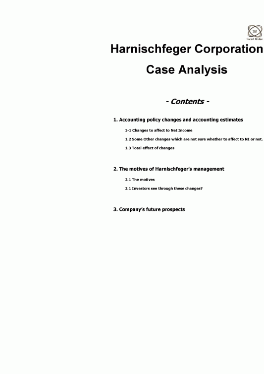 Harnischfeger Corporation_Case Analysis
