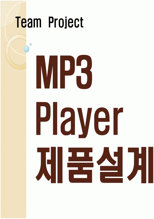 MP3 PLAYER 제품설계