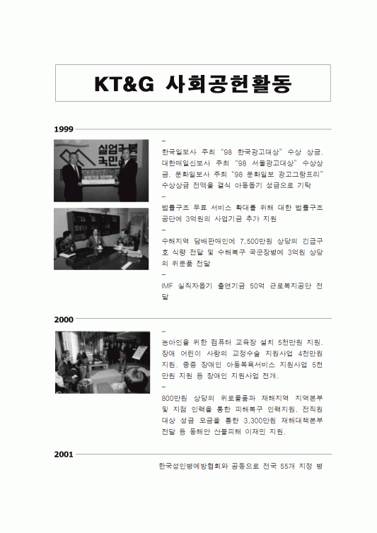 KT&G 사회공헌활동