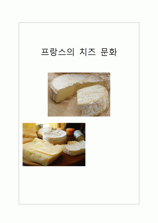 [프랑스문화] 프랑스 치즈 문화 - 국내외 치즈에 대한 관심과 프랑스의 대표적 치즈 등