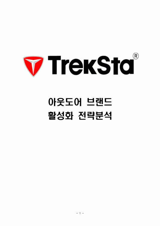트렉스타 TREKSTA 기업분석및 마케팅전략분석