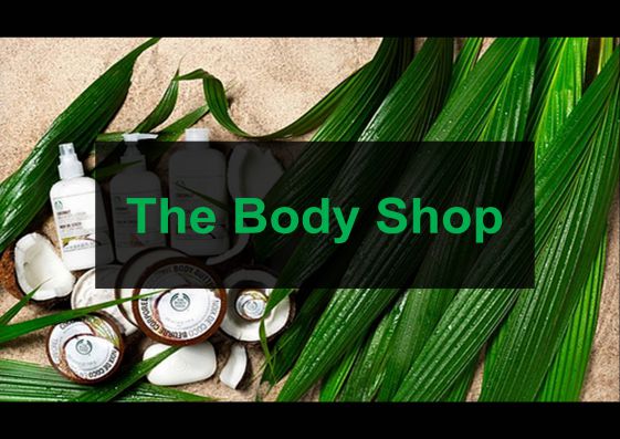 더바디샵(The Body Shop),화장품시장분석,화장품산업,브랜드마케팅,서비스마케팅,글로벌경영,사례분석,swot,stp,4p
