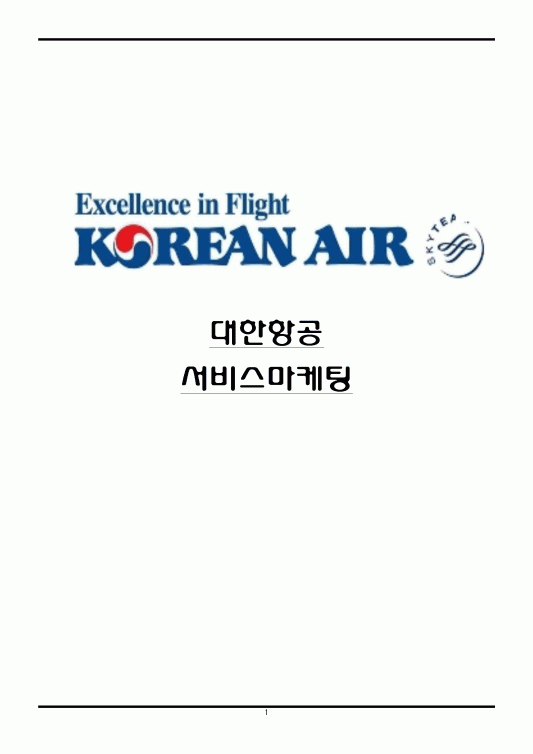 대한항공(Korean Air) 서비스마케팅 전략분석과 대한항공 서비스분석 및 대한항공 마케팅전략