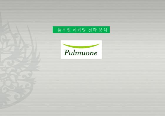 풀무원(Pulmuone) 기업분석 및 풀무원 마케팅전략 분석.PPT자료