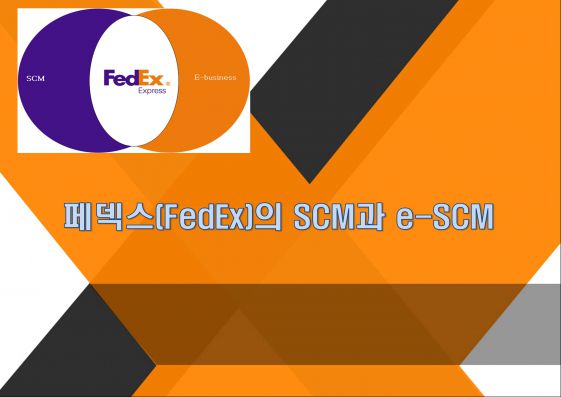 페덱스(FedEx)의 SCM과 e-SCM ppt