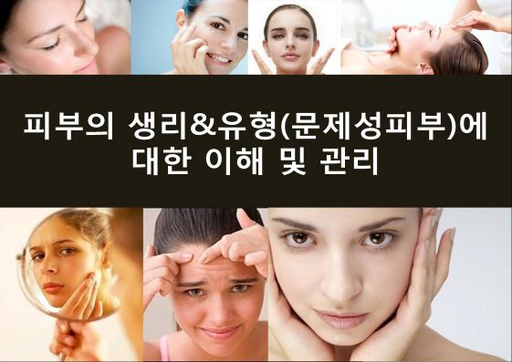 피부皮膚의 생리&유형(문제성피부)에 대한 이해 및 관리  (피부의 유형)