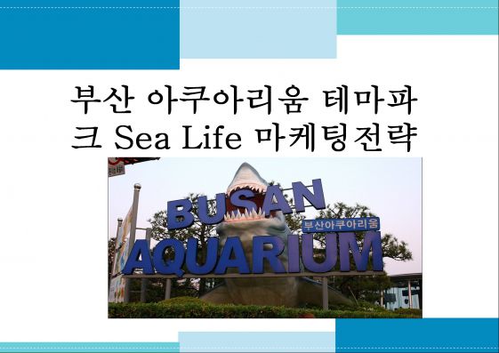 부산 아쿠아리움 테마파크 Sea Life 마케팅전략