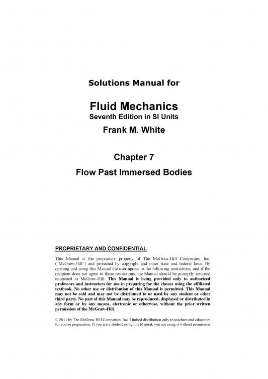 Fluid Mechanics-Frank M White Solution Ch7