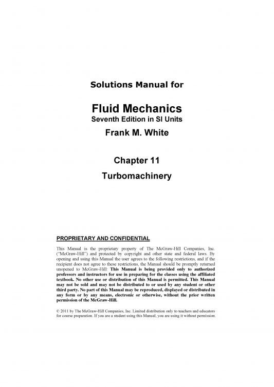 Fluid Mechanics-Frank M White Solution Ch11