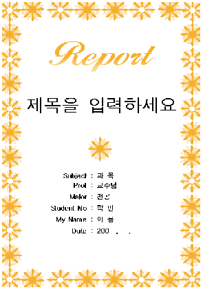 노랑테두리레포트표지