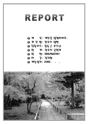 흑백가을단풍길 레포트표지