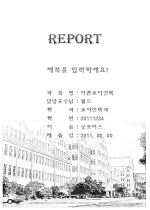 조선대학교 리포트표지