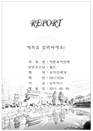 세종대학교 리포트표지