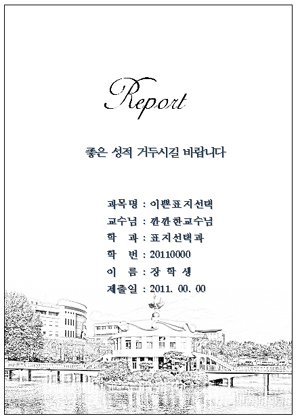 원광대학교 레포트표지