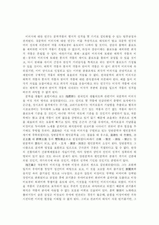 한국문학의 미의식