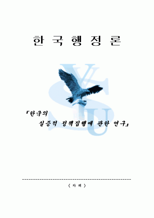 한국의 실증적 정책집행에 관한 연구