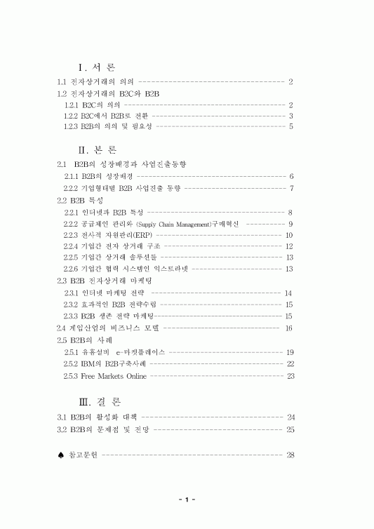 전자상거래의 B2C와 B2B 연구