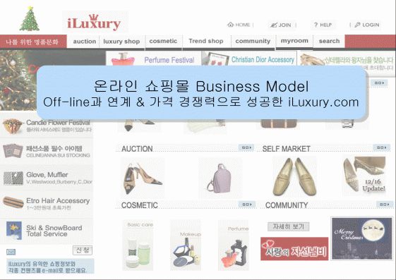온라인쇼핑몰 Business Model iLuxury.com
