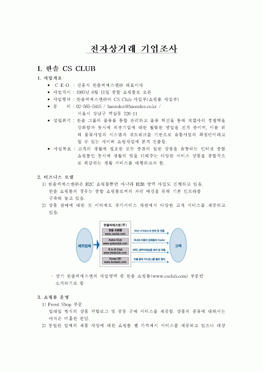 전자상거래 기업조사