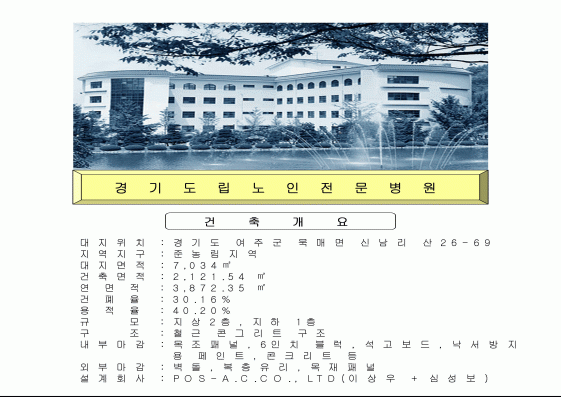 노령화사회(경기도립노인전문병원)