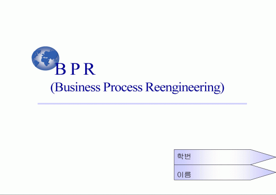 경영혁신 Business Process Reengineering
