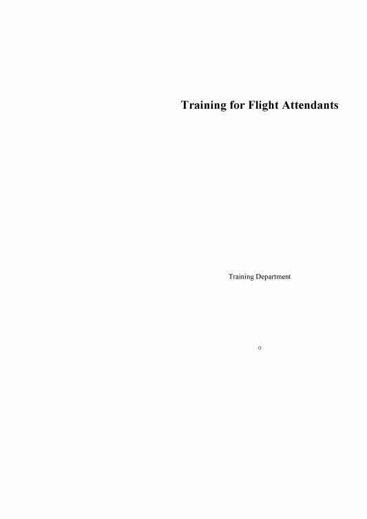 Training kit for Flight Attendence