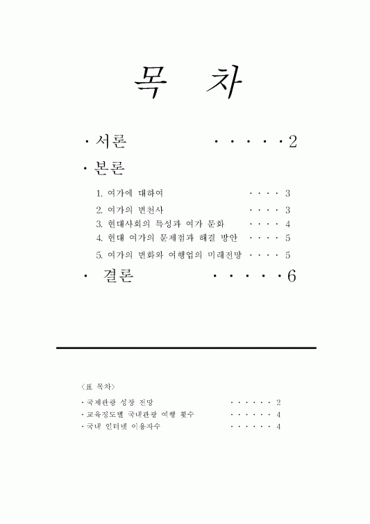 여가의 변화와 미래 전망