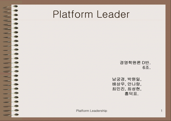 Platform Leader
