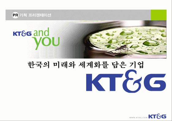 KT & G  기업 PR 캠페인 보고서