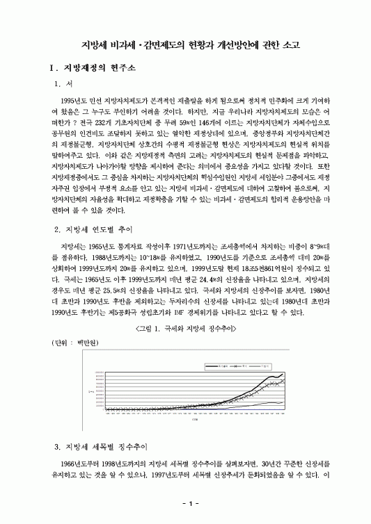 지방세 비과세·감면제도의 현황과 개선방안에 관한 소고