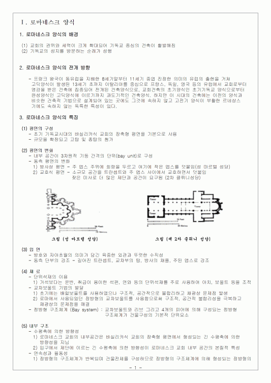 프랑스의 시대별건축양식