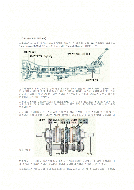 변속기작동원리와 클러치작동원리