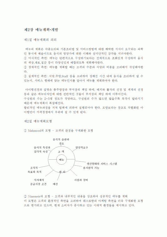 메뉴관리 2장 메뉴계획,개발