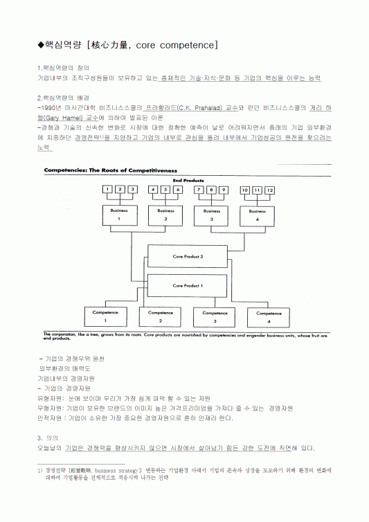 핵심역량, 리엔지리어링, 아웃소싱