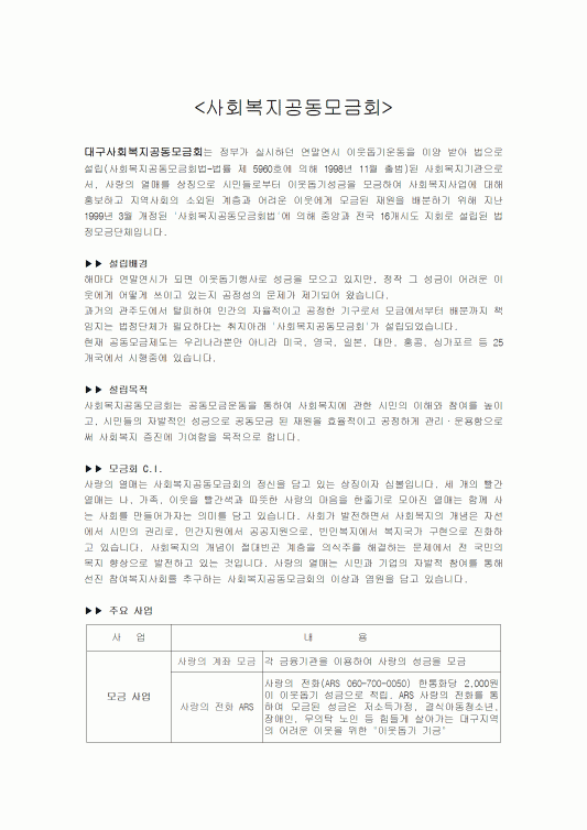 사회복지공동모금회와 사회복지협의회 기관방문