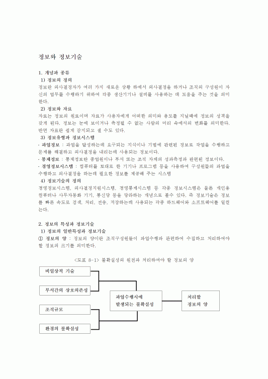 정보와 정보기술 변화에 따른 의사결정과 조직의 변화