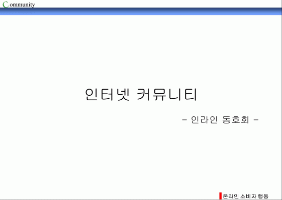 인터넷 커뮤니티 -인라인 동호회 -