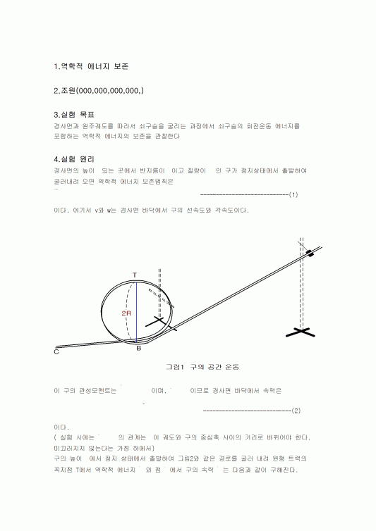 역학적 에너지 보존 예비리포트 (작용-반작용)