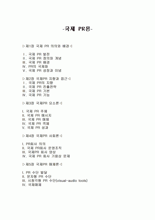 [국제PR론]국제PR의 이해